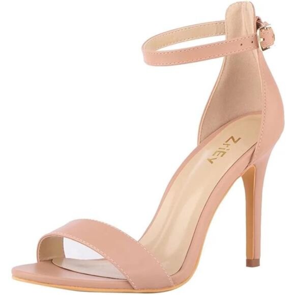 Other | Womens Heeled Sandals 4 Inches Open Toe Stiletto High Heels ...